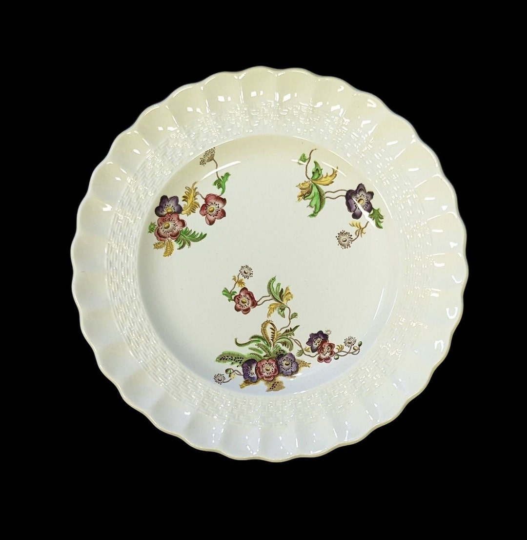 Copeland Spode 7.75" Lunch Plate With Wicker Lane Pattern - Etsy