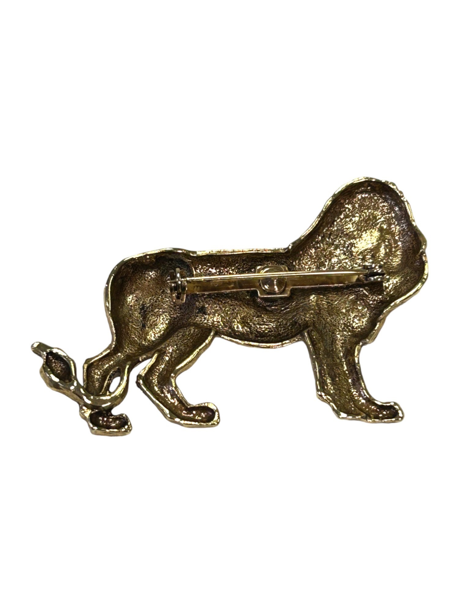 Gold Lion Brooch A Big Cat King of the Lions Male Lion Pin - Etsy