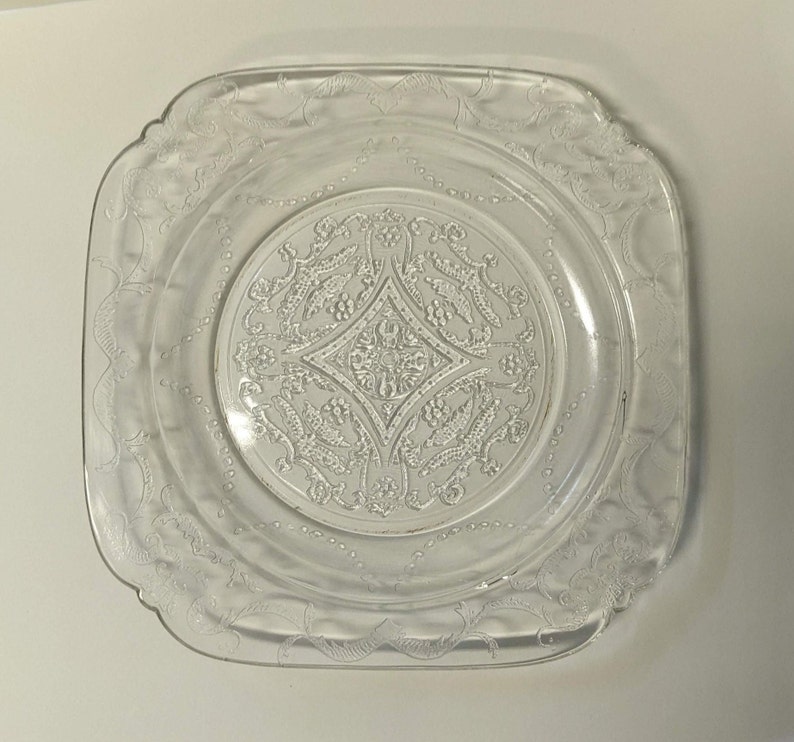 Clear Federal Glass Plates Vintage SOLD INDIVIDUALLY - Etsy