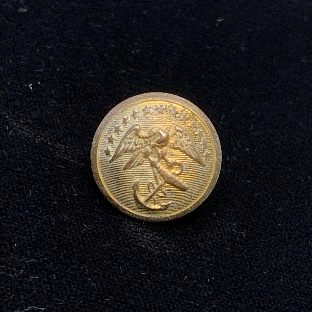 Civil War Era Marine Uniform Button - Gold Gilt Eagle and Anchor Button ...
