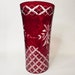 Ruby Red Crystal Engraved Hurricane - Ruby Crystal Candle Chimney ...