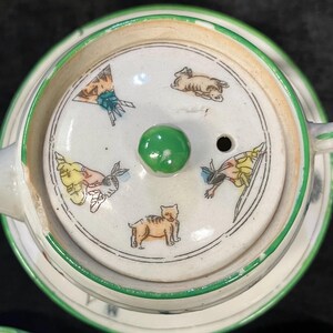 Children's Tea Set - Native American Pattern Teapot, 6 Plates- 3 Cups ...