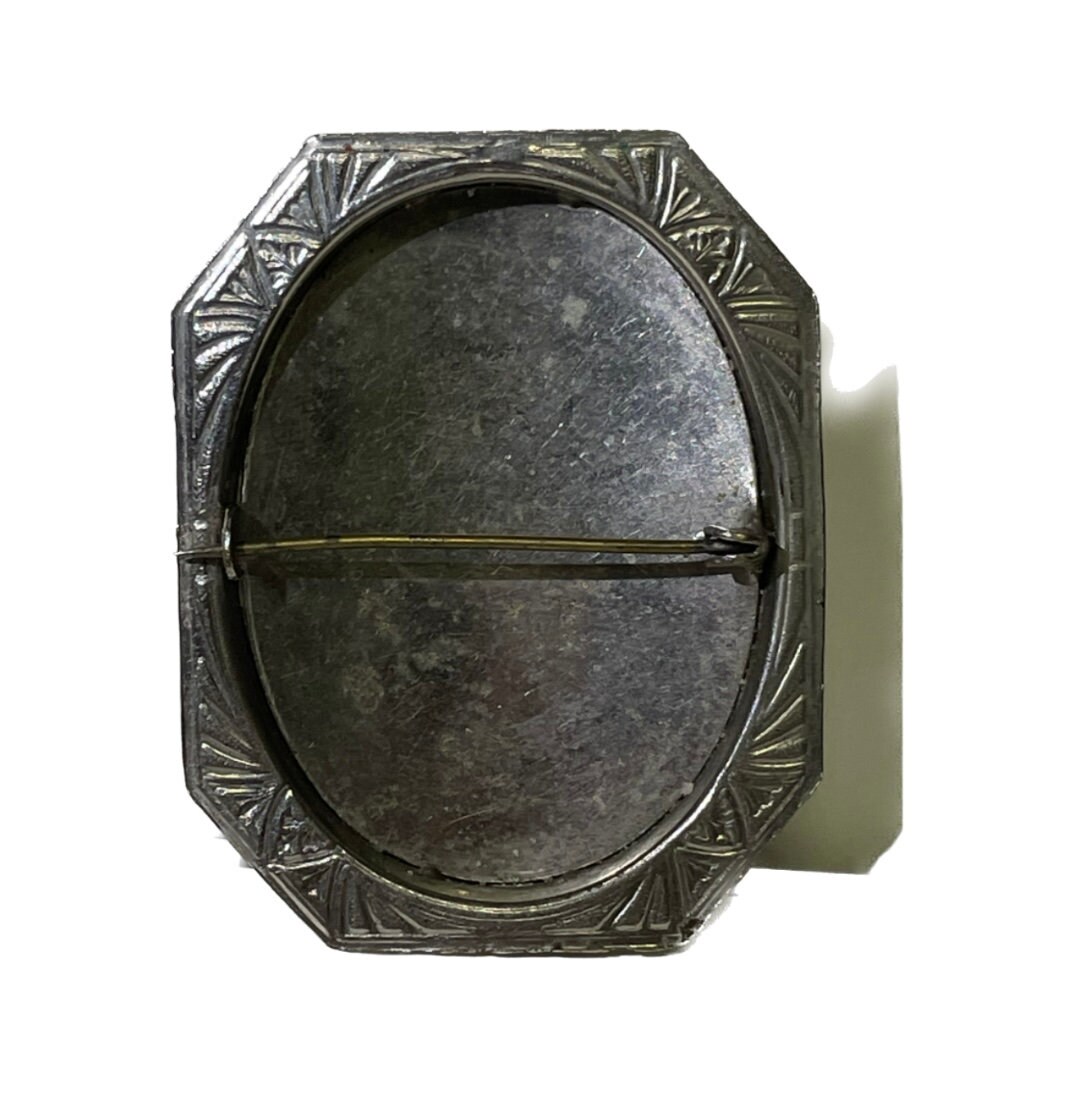 Celluloid Victorian Style Cameo Brooch - Etsy