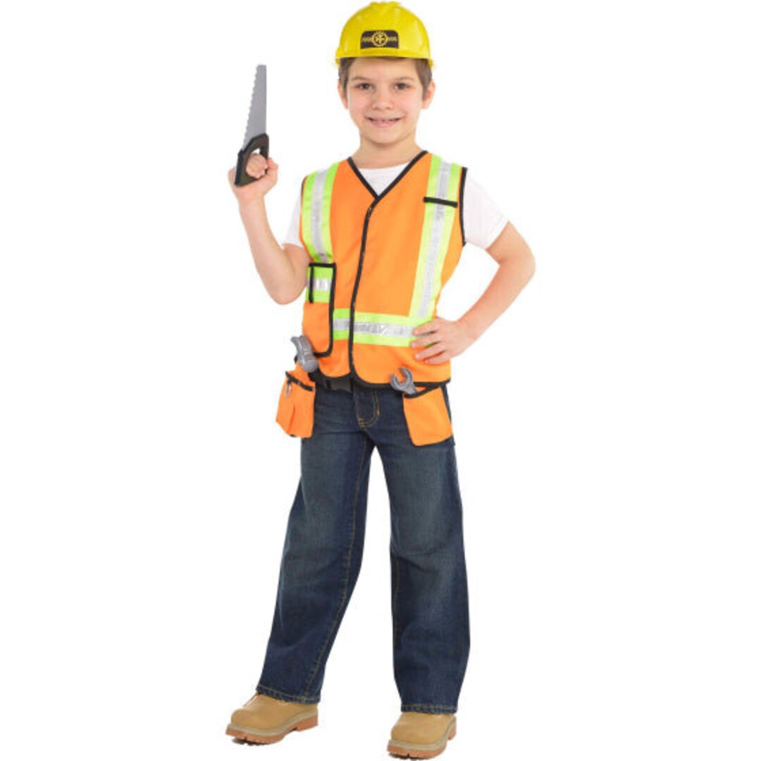 Construction Worker Kids Costume - Etsy
