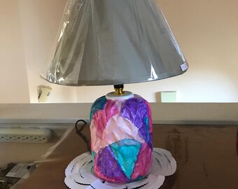 Paper Mache Lamp - Etsy