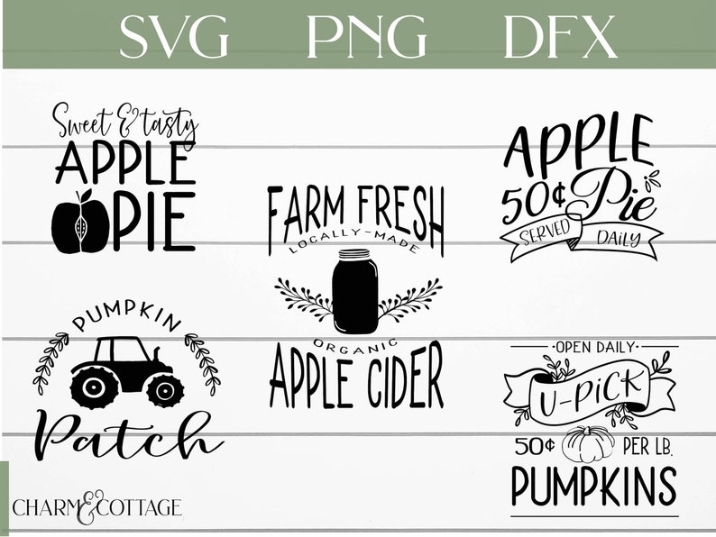 Apples and Pumpkins SVG Bundle Cricut or Silhouette - Etsy