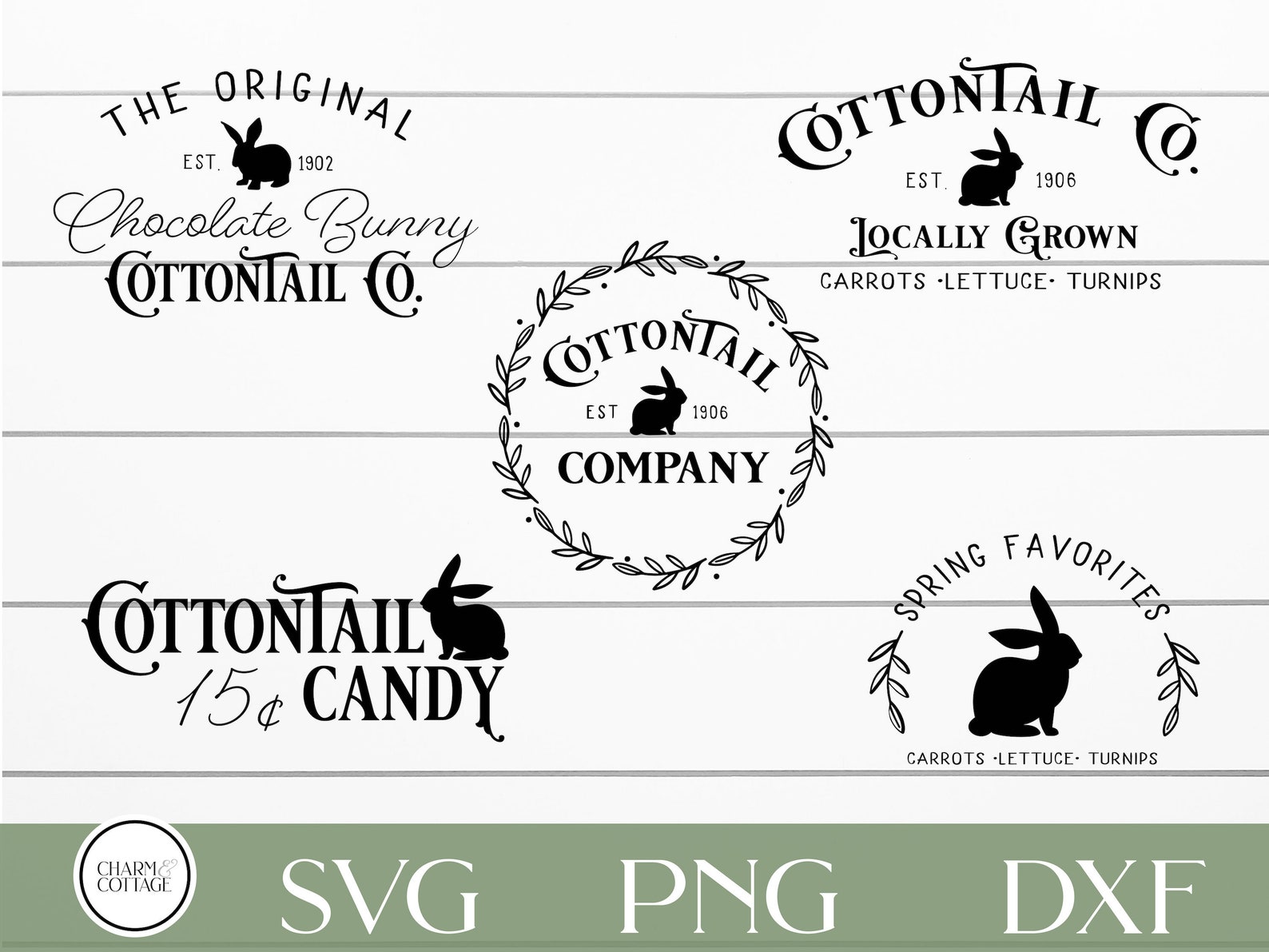 Spring Bunny Bundle Cutfiles 10 Unique Designs for Cricut or | Etsy