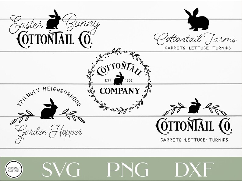 Spring Bunny Bundle Cutfiles 10 Unique Designs for Cricut or | Etsy