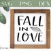 Fall in Love Svg for Cricut or Silhouette Fall Sign Svg - Etsy