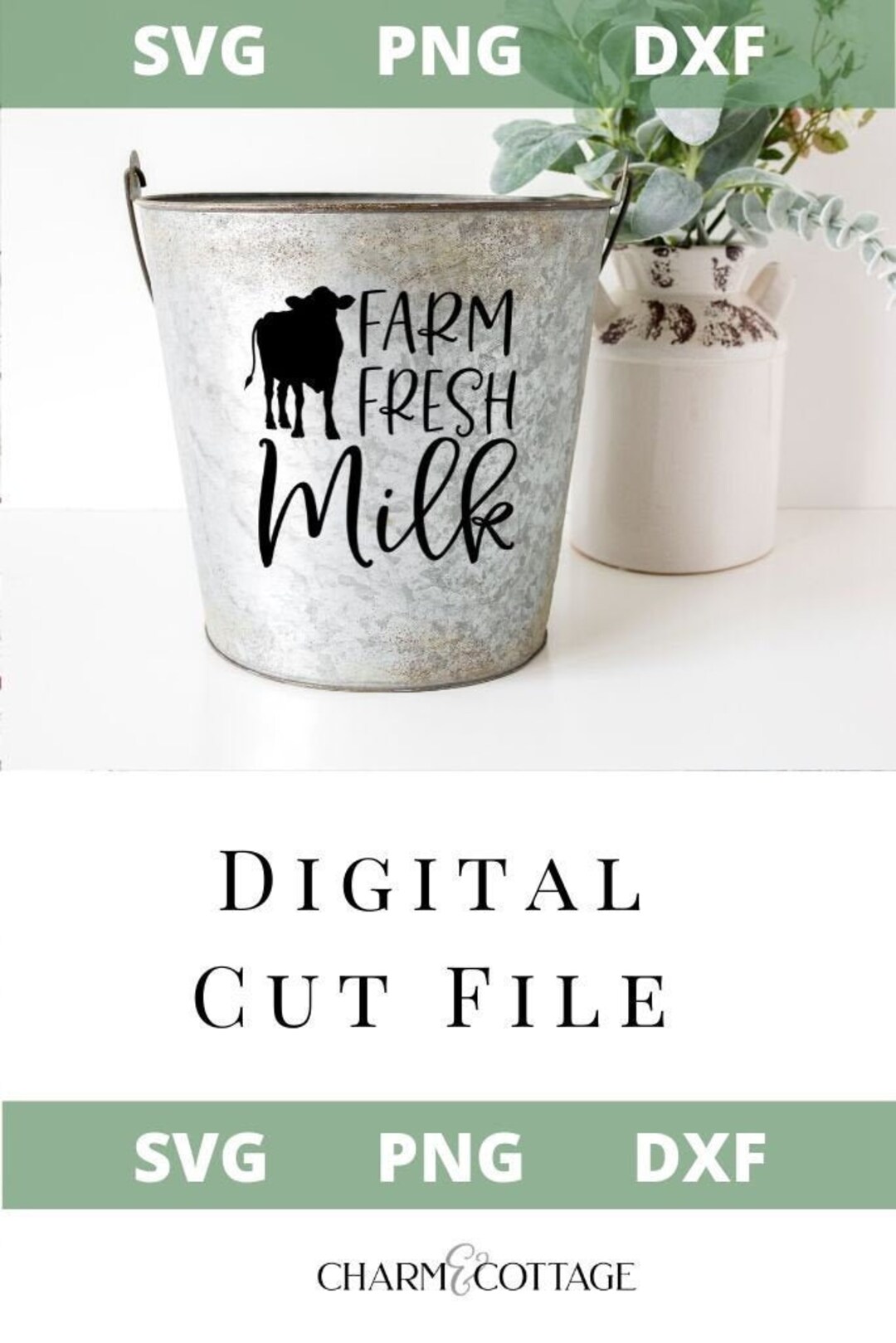 Farm Fresh Milk, Cut File, Cricut or Silhouette, Farmhouse Svg, Png ...