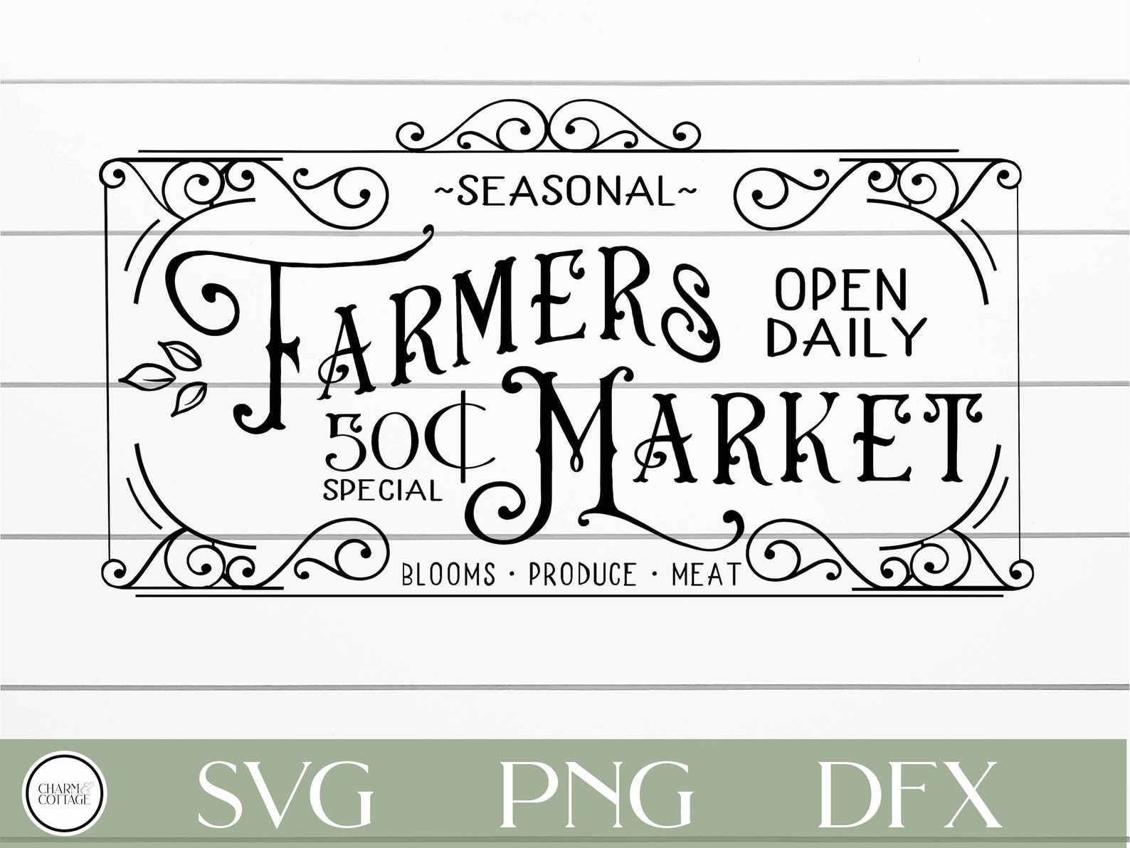Farmers Market Svg Farmhouse Svg Cricut or Silhouette | Etsy
