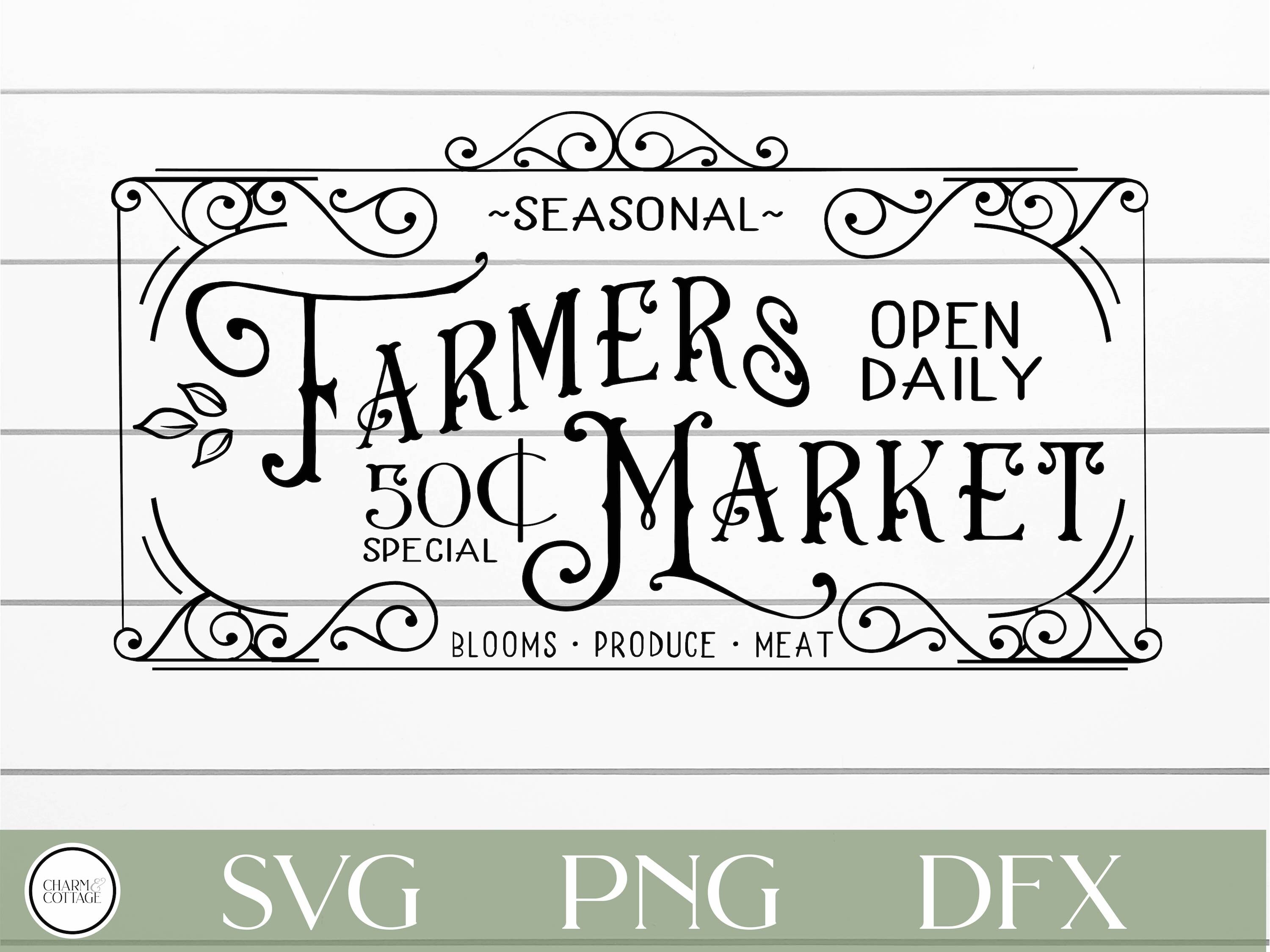 Farmers Market Svg Farmhouse Svg Cricut or Silhouette - Etsy