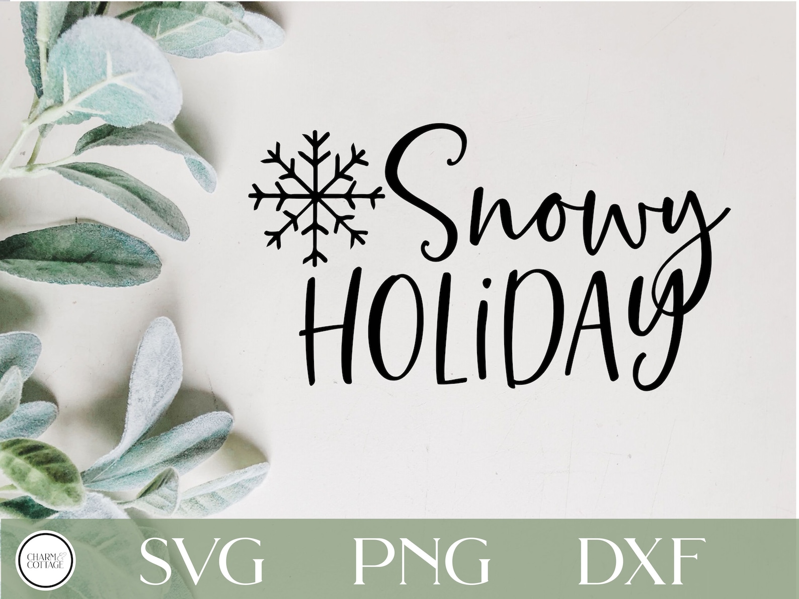 Snowy Holiday SVG for Cricut or Silhouette Snow Day Svg | Etsy