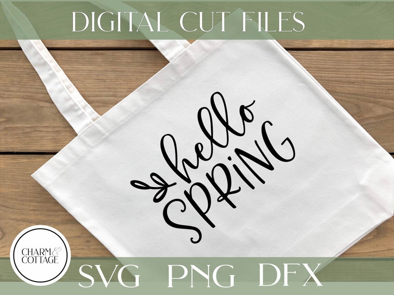 Hello Spring Cut File for Cricut and Silhouette Spring Sign - Etsy