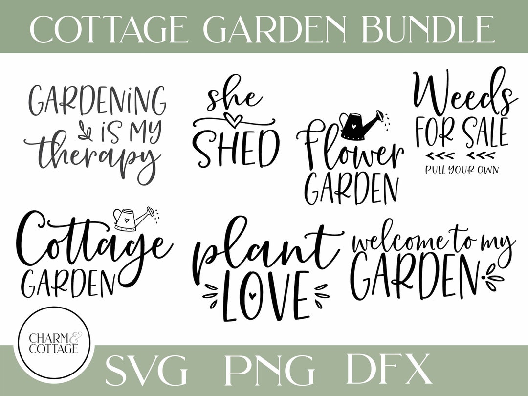 Garden SVG Bundle, Cut Files, Garden Cut File Bundle, Garden Sign Svgs ...