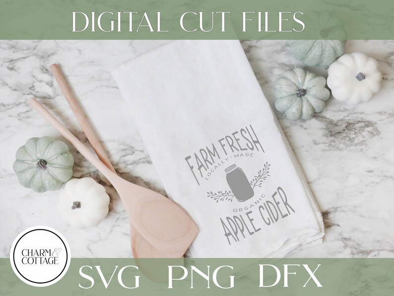 Farm Fresh Apple Cider Svg Cricut or Silhouette Farmhouse - Etsy