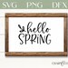 Hello Spring Cut File for Cricut and Silhouette Spring Sign - Etsy