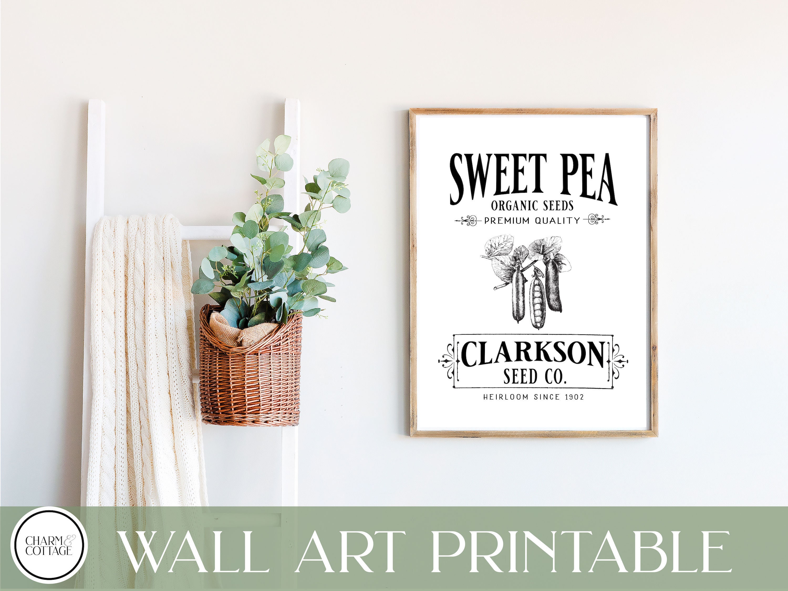 Vintage Seeds Wall Art Bundle, Instant Download, Four Vintage Designs ...