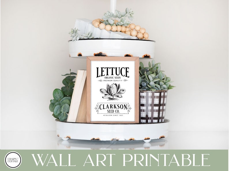 Vintage Seeds Wall Art Bundle, Instant Download, Four Vintage Designs ...