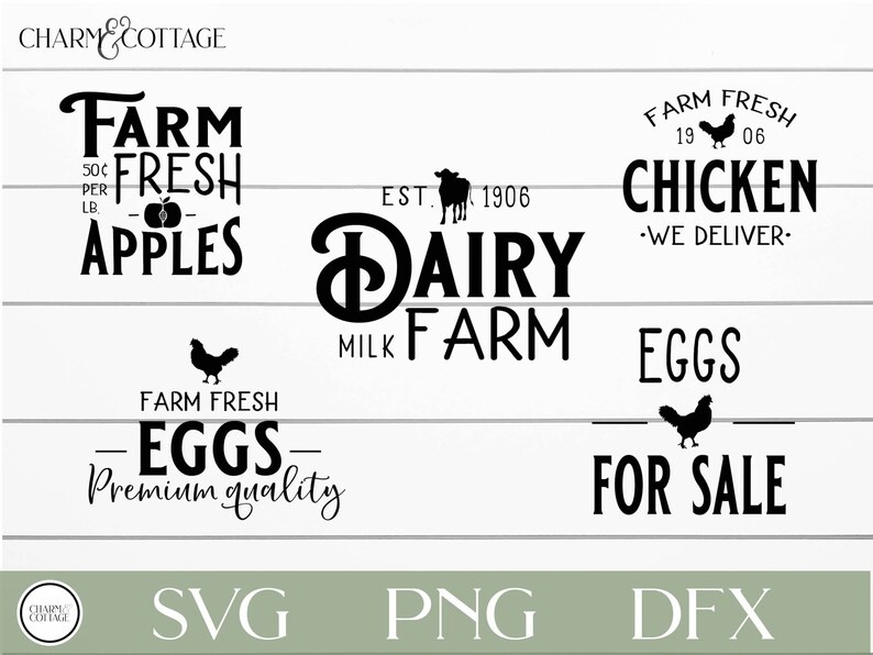 Farm SVG Bundle, for Cricut or Silhouette, Farm Sign Svg, Farmhouse ...