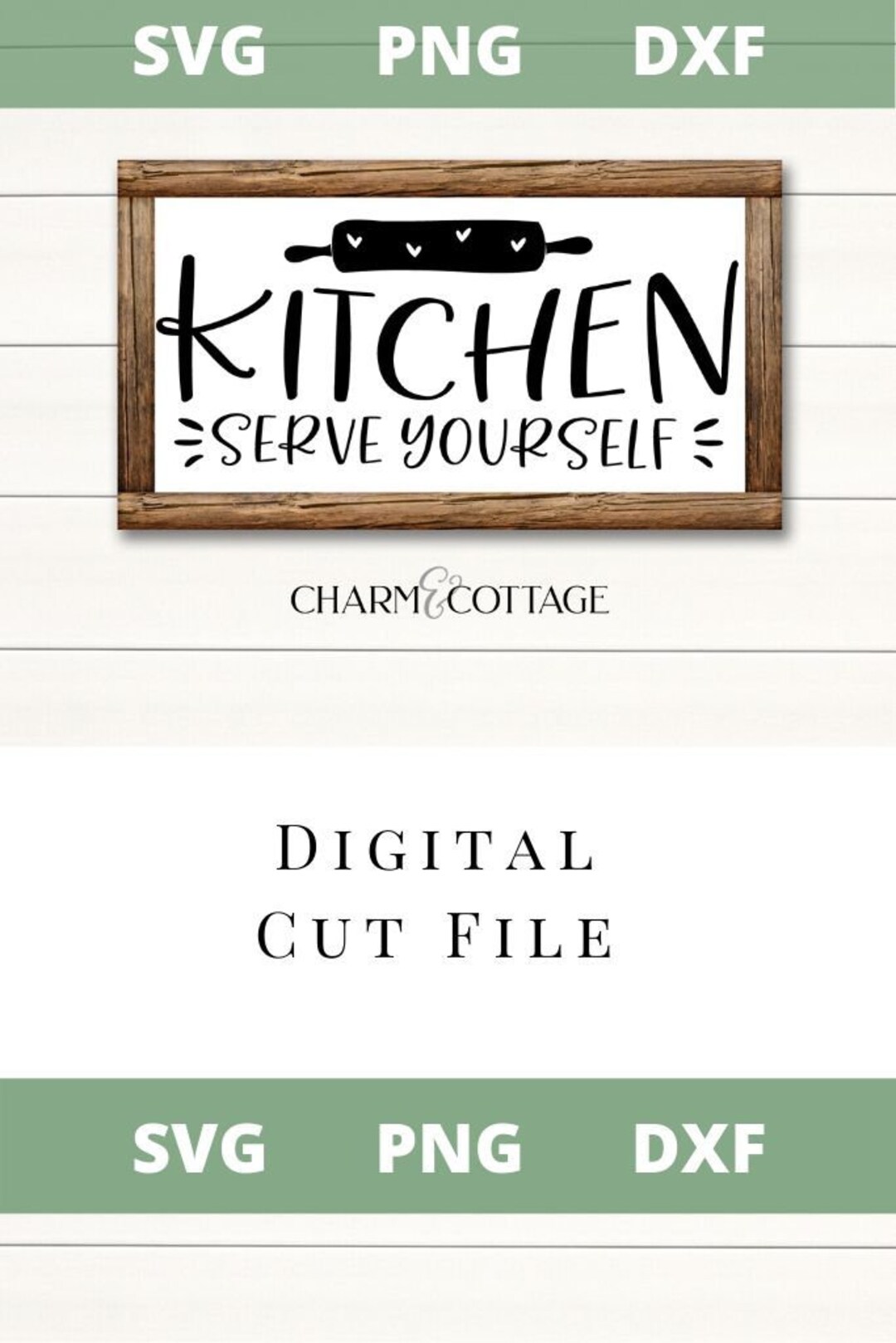 Kitchen Serve Yourself, Cut File, Cricut or Silhouette, Kitchen Sign ...