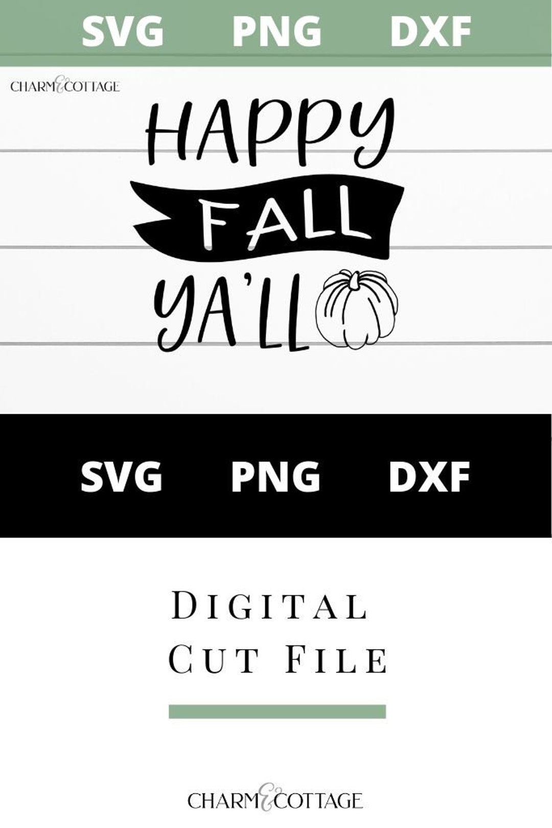 Happy Fall Ya'll Cutfile Cricut or Silhouette Fall Sign - Etsy