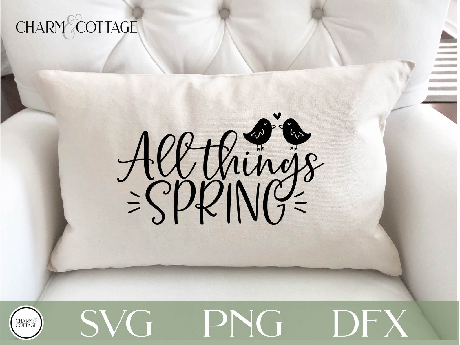 All Things Spring Cut File, for Cricut and Silhouette, Spring Sign SVG ...