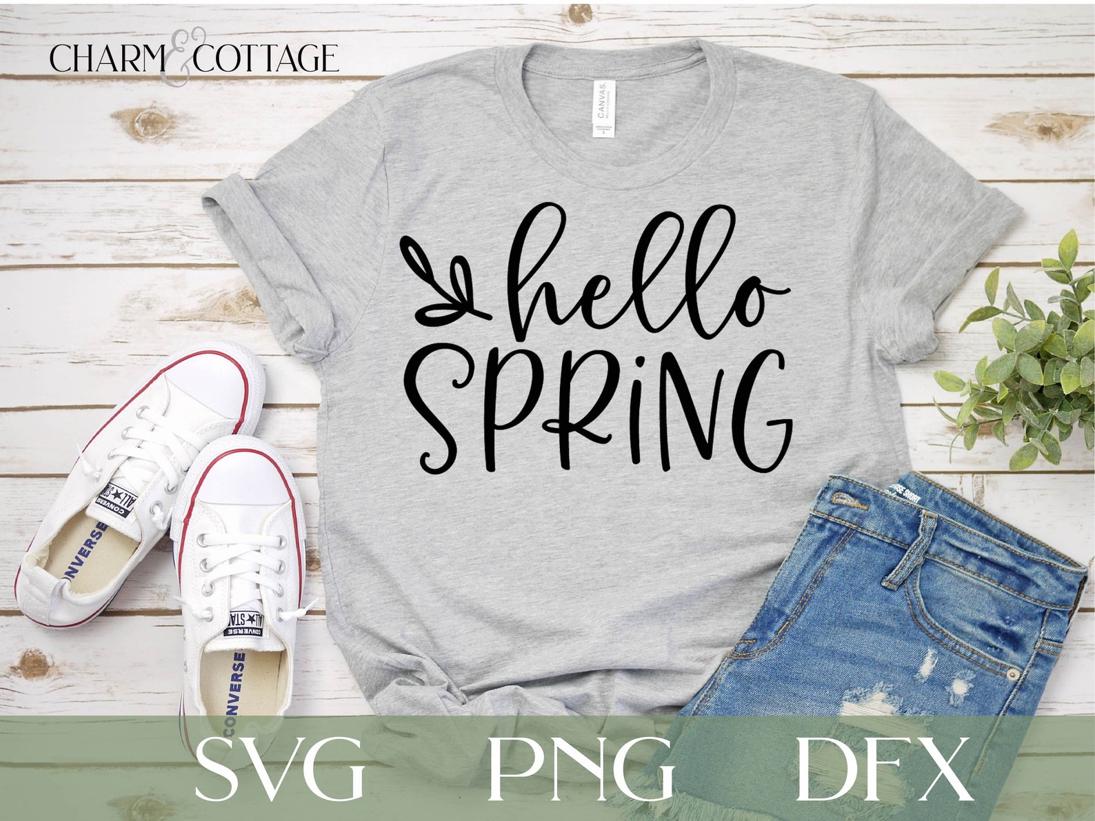 Hello Spring Cut File, for Cricut and Silhouette, Spring Sign Svg ...