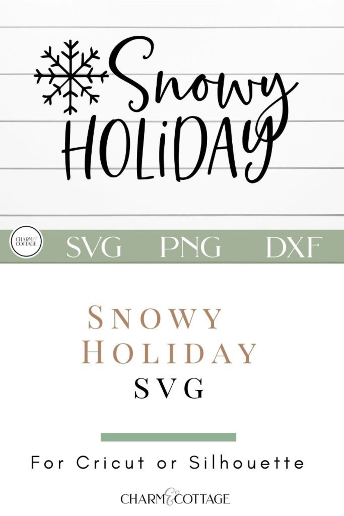 Snowy Holiday SVG for Cricut or Silhouette Snow Day Svg | Etsy