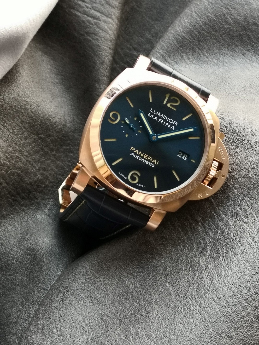 Panerai Luminor Marina 1950 Rose Gold 42mm Pam 393 Pam00393 W - Etsy
