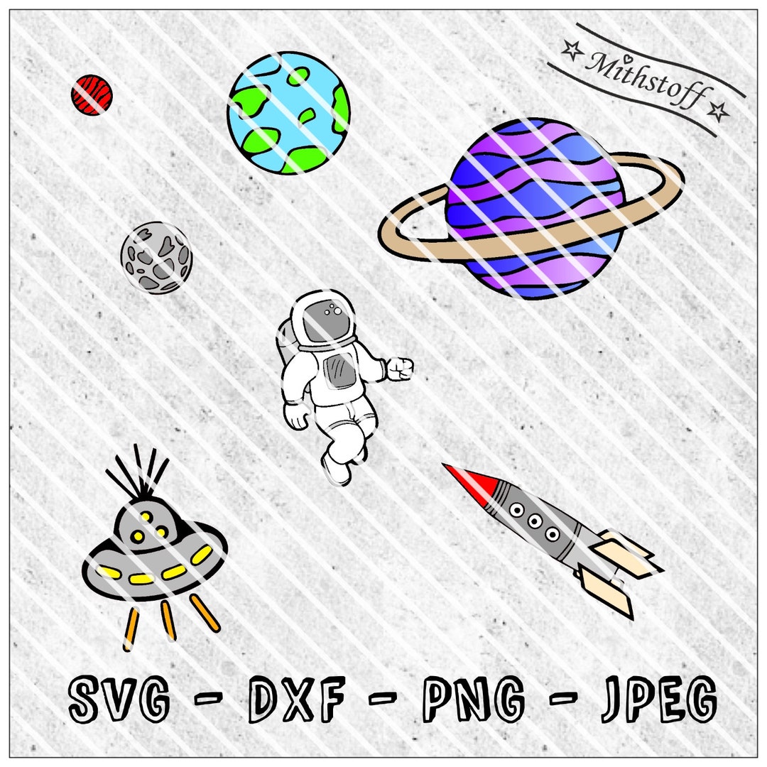 Plotter File Space Astronaut SVG DXF Space Planets Space Travel - Etsy