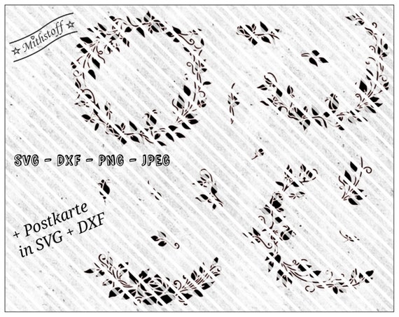 Plotterdatei Blumenbordüre Blüten SVG DXF Datei - Etsy UK