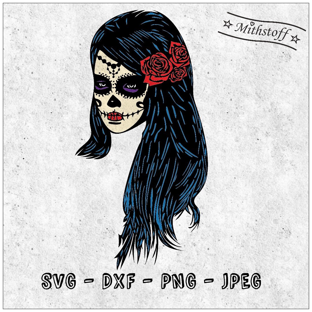 Plotter File Cathy SVG DXF File Mithstoff Día De - Etsy