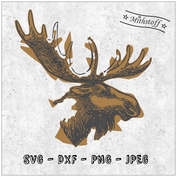 Plotterdatei Elch Wildnis SVG DXF PNG Jpeg Datei - Etsy.de