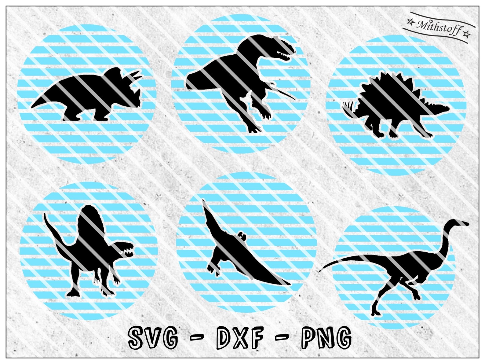 Plotterdatei - Dinosaurier - Dino - cool - SVG - DXF - PNG - Jpeg - Kreis - Datei - Triceratops ...