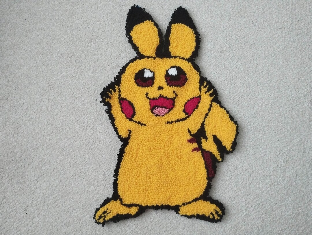 Pikachu Handmade Rug Pokemon Needle Punching - Etsy