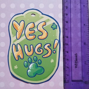 Fursuit Hug Consent Badges, Laminated Cards Yes, Ask and No - Etsy