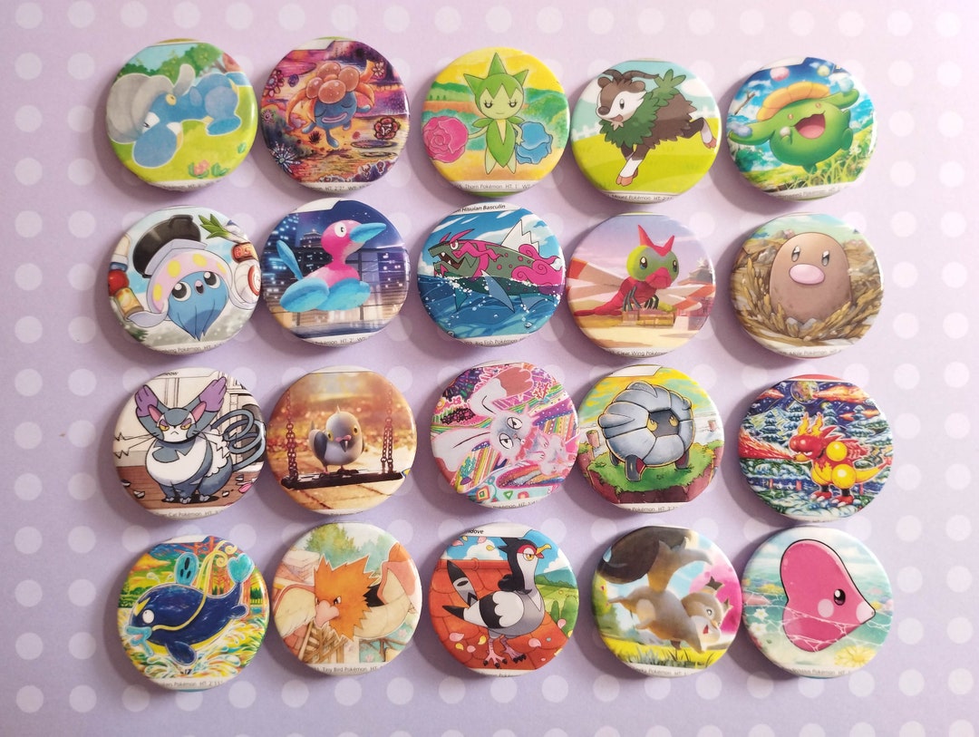 Pokemon Badge Underrated Characters Upcycled TCG Buttons - Etsy
