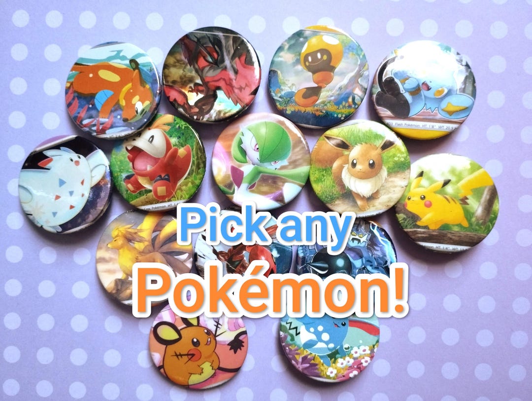 CUSTOM Pokemon Upcycled Card Badge, Made to Order Buttons - Etsy