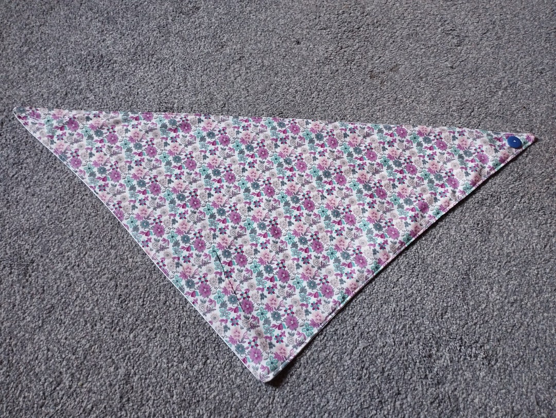 Flower Fursuit Bandana, Purple Floral Neckerchief Accessory - Etsy