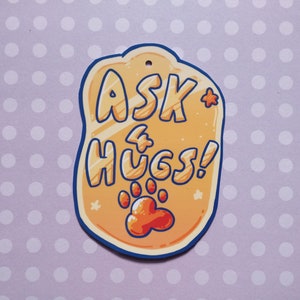 Fursuit Hug Consent Badges, Laminated Cards Yes, Ask and No - Etsy