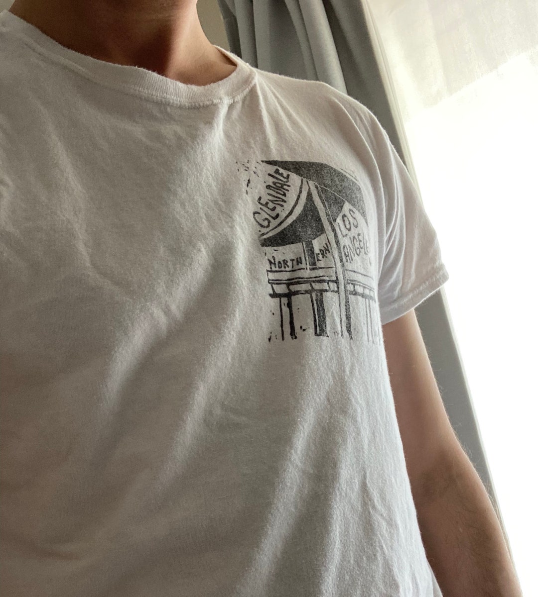 Block Print T-shirt: 'glendale, Northern Los Angeles' - Etsy