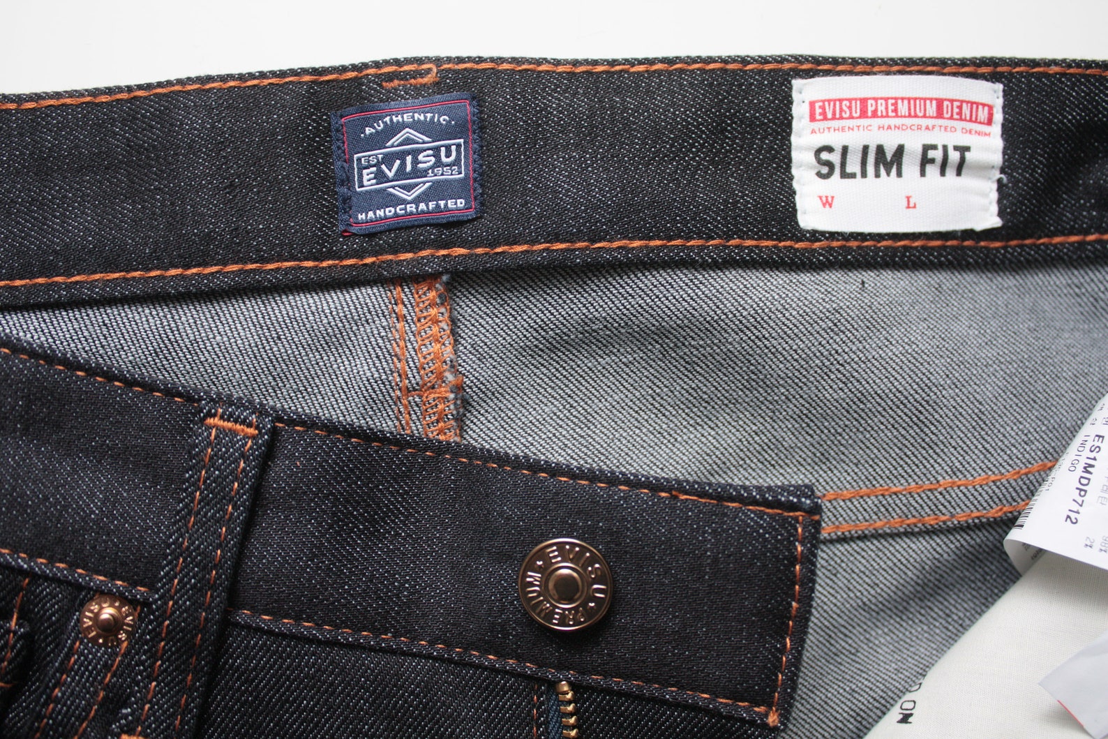 Evisu Indigo Denim Jeans ES1MDP712 W30 Men's - Etsy