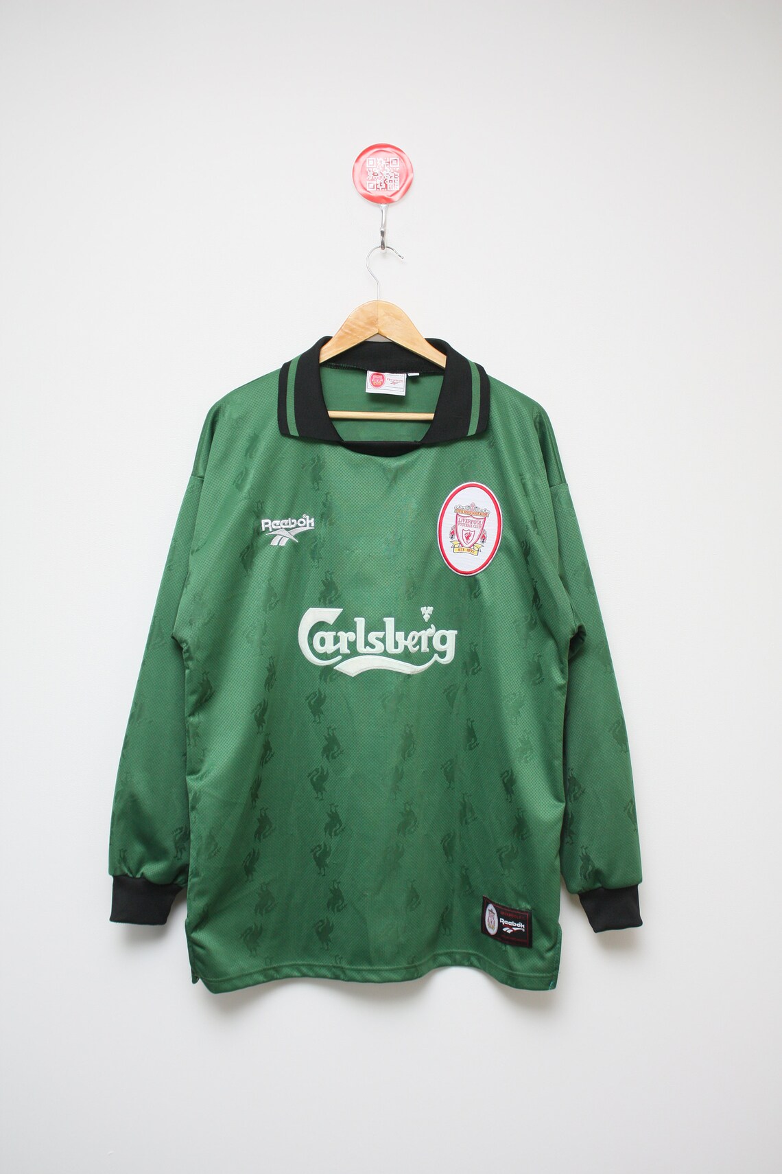 Liverpool Carlsberg Reebok Green Goalkeeper Jersey 1996 / 1997 | Etsy