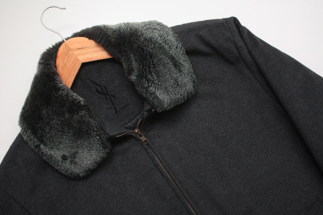 Yves Saint Laurent Wool Coat Men's Medium - Etsy