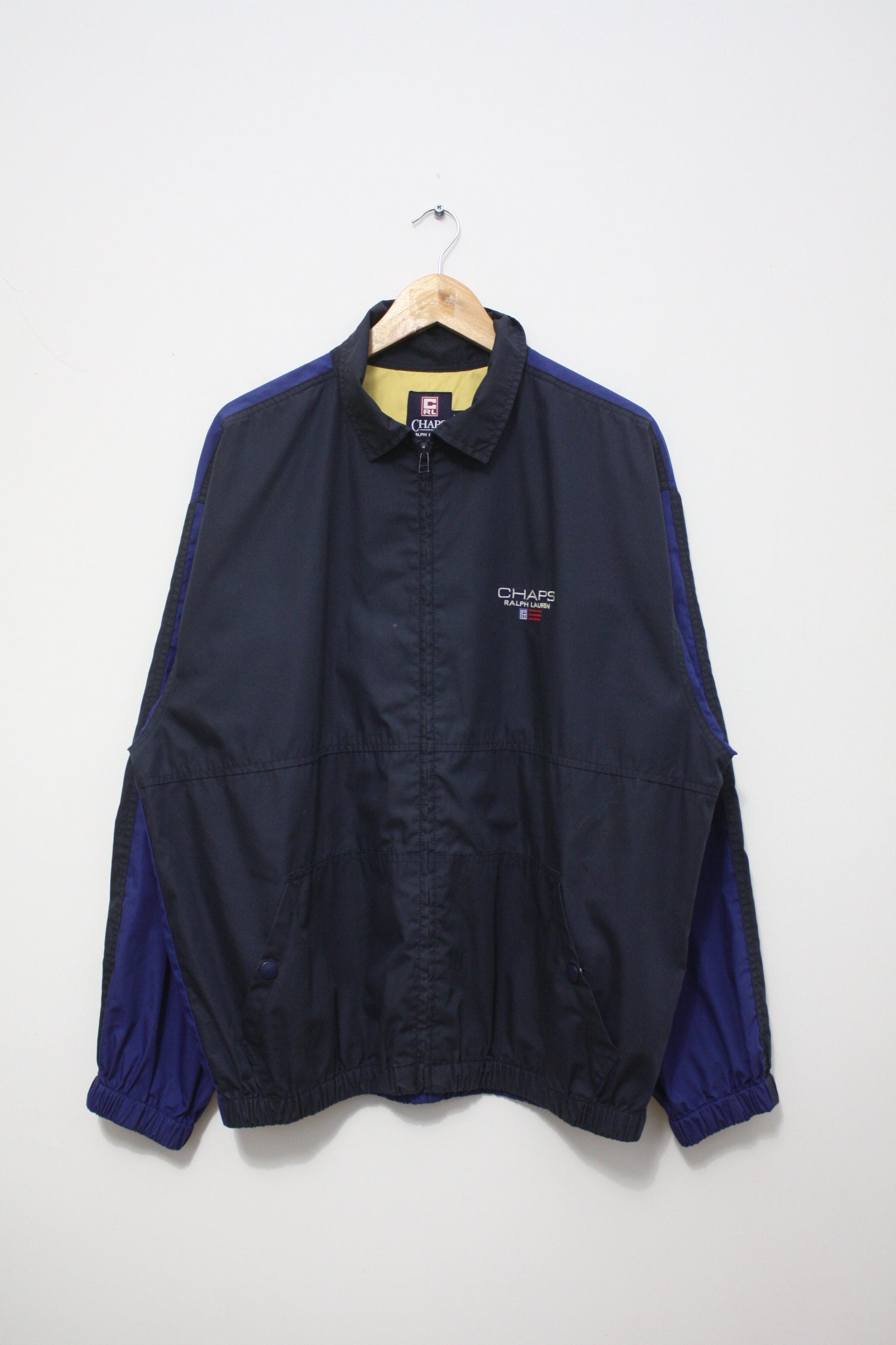 Chaps Ralph Lauren Vintage Navy Bomber Jacket Large - Etsy