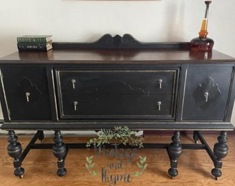 SOLD Buffet, Antique Victorian Buffet, Entryway Console, Jacobean ...