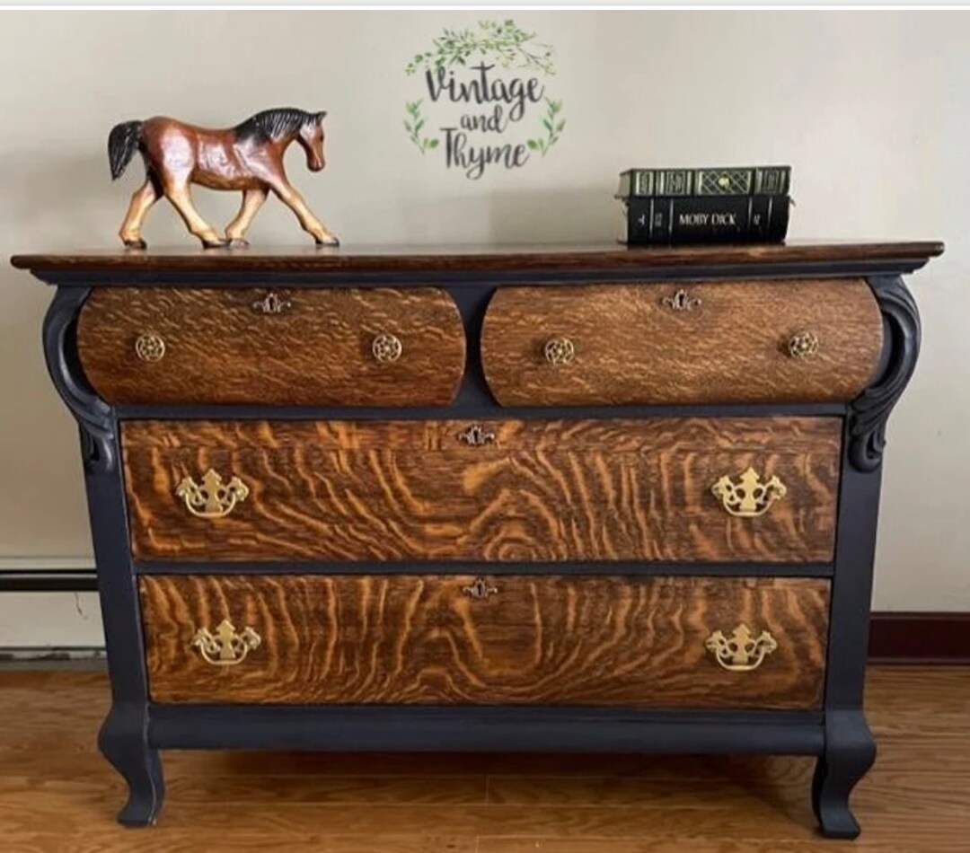SOLD** Vintage Tiger Oak Dresser - Etsy
