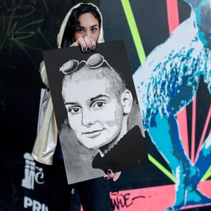 Sinead O'connor Art Print Direct From the Artist, Black & White, Irish ...
