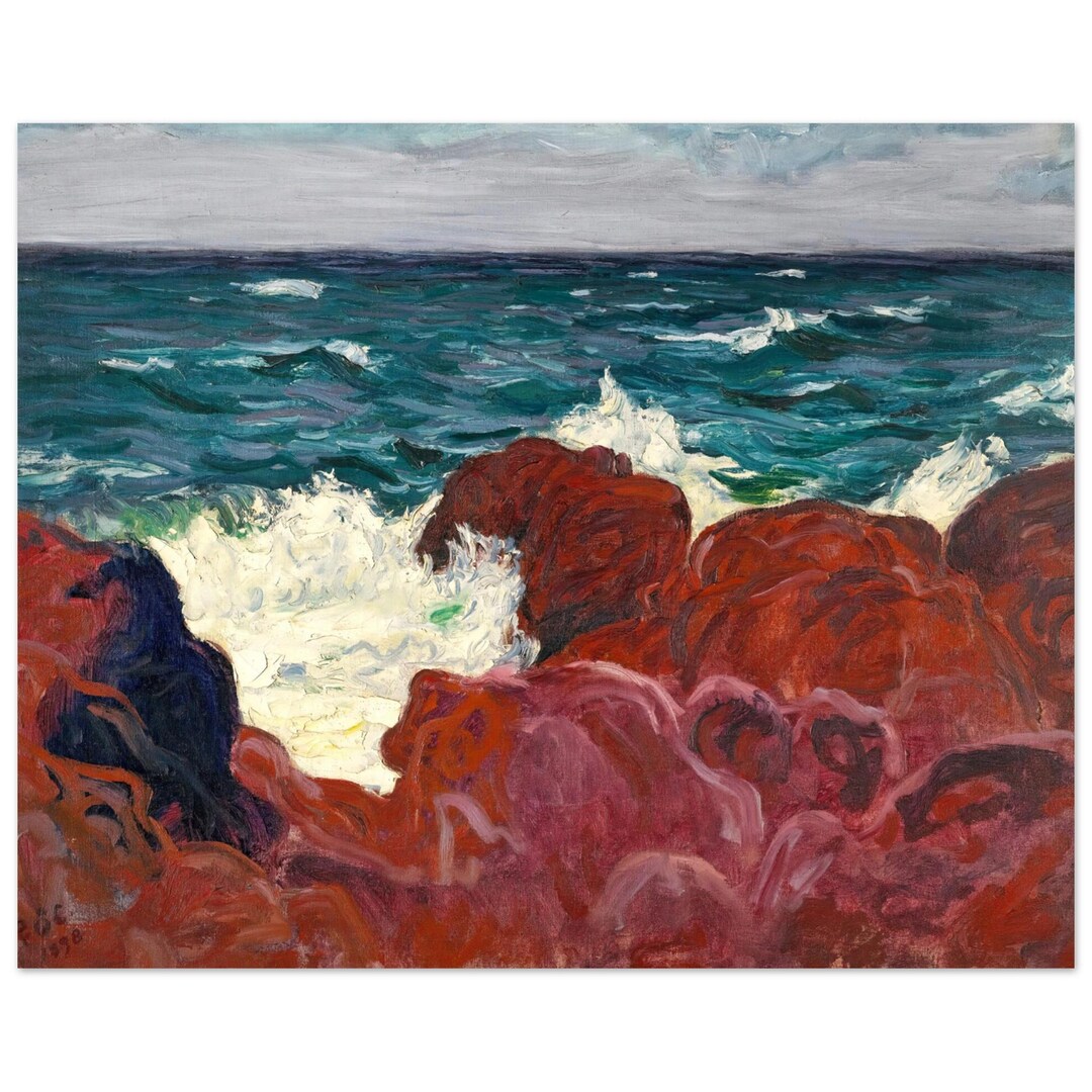 Red Rocks and Sea by Irish Artist Roderic O'conor Art Print - Etsy